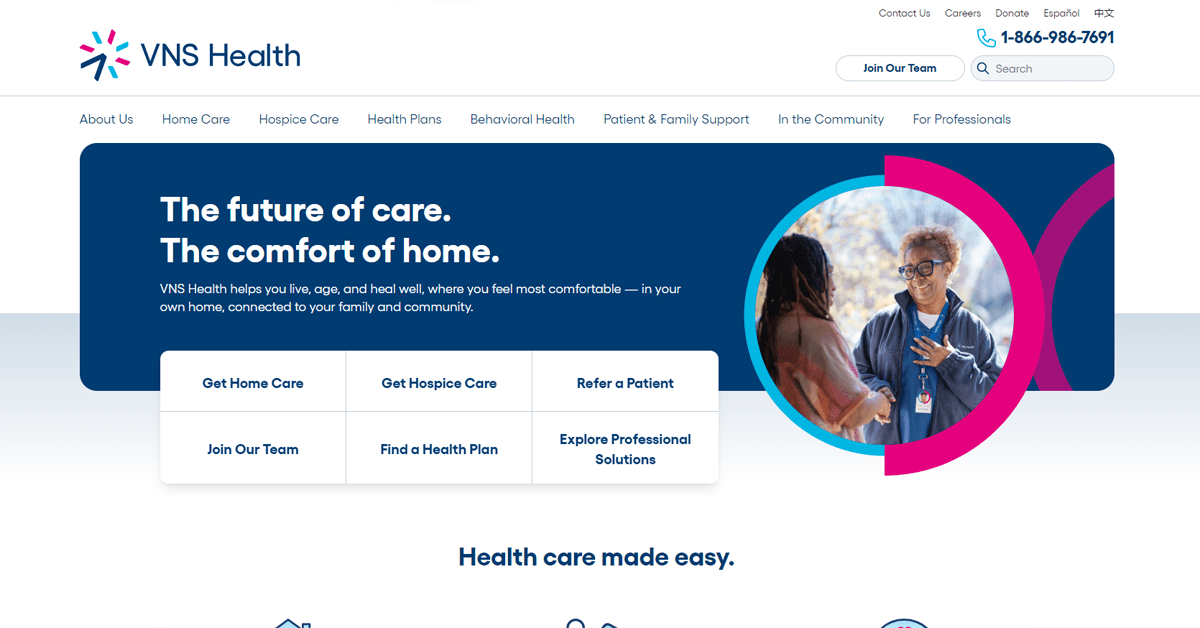 VNS Health Receives Silver Award in Recognition of Rebranded Website ...